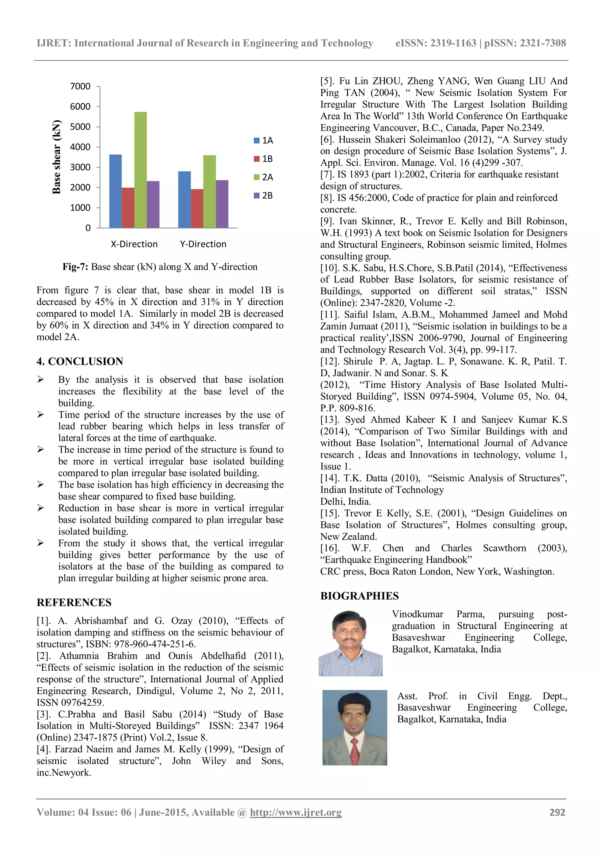 Effect Of Base Isolation In Multistoried Rc Irregular Building Using Time History Analysis Pdf