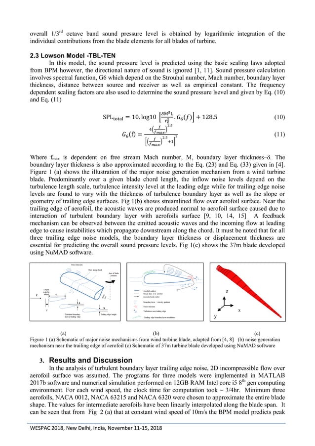 Effect o f boundary layer and rotor speed on broadband noise from horizontal axis wind turbines ...
