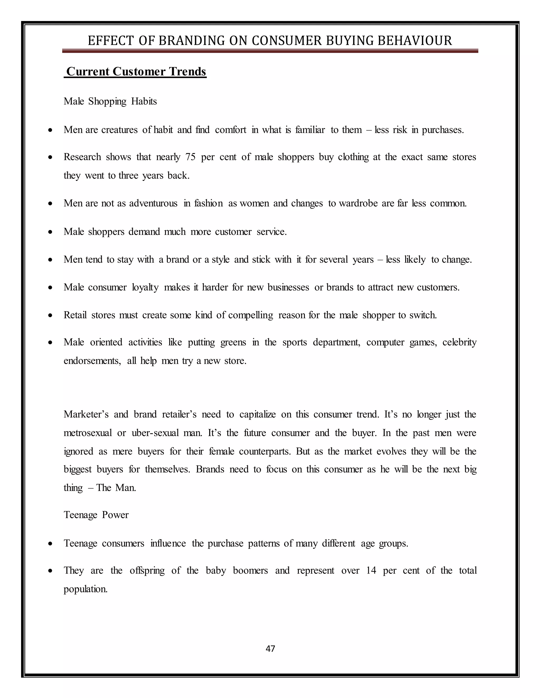 Effect of branding on consumer buying behaviour | DOCX