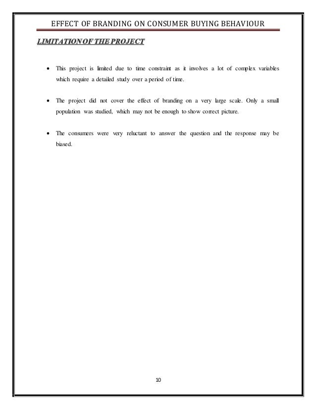 Effect of branding on consumer buying behaviour