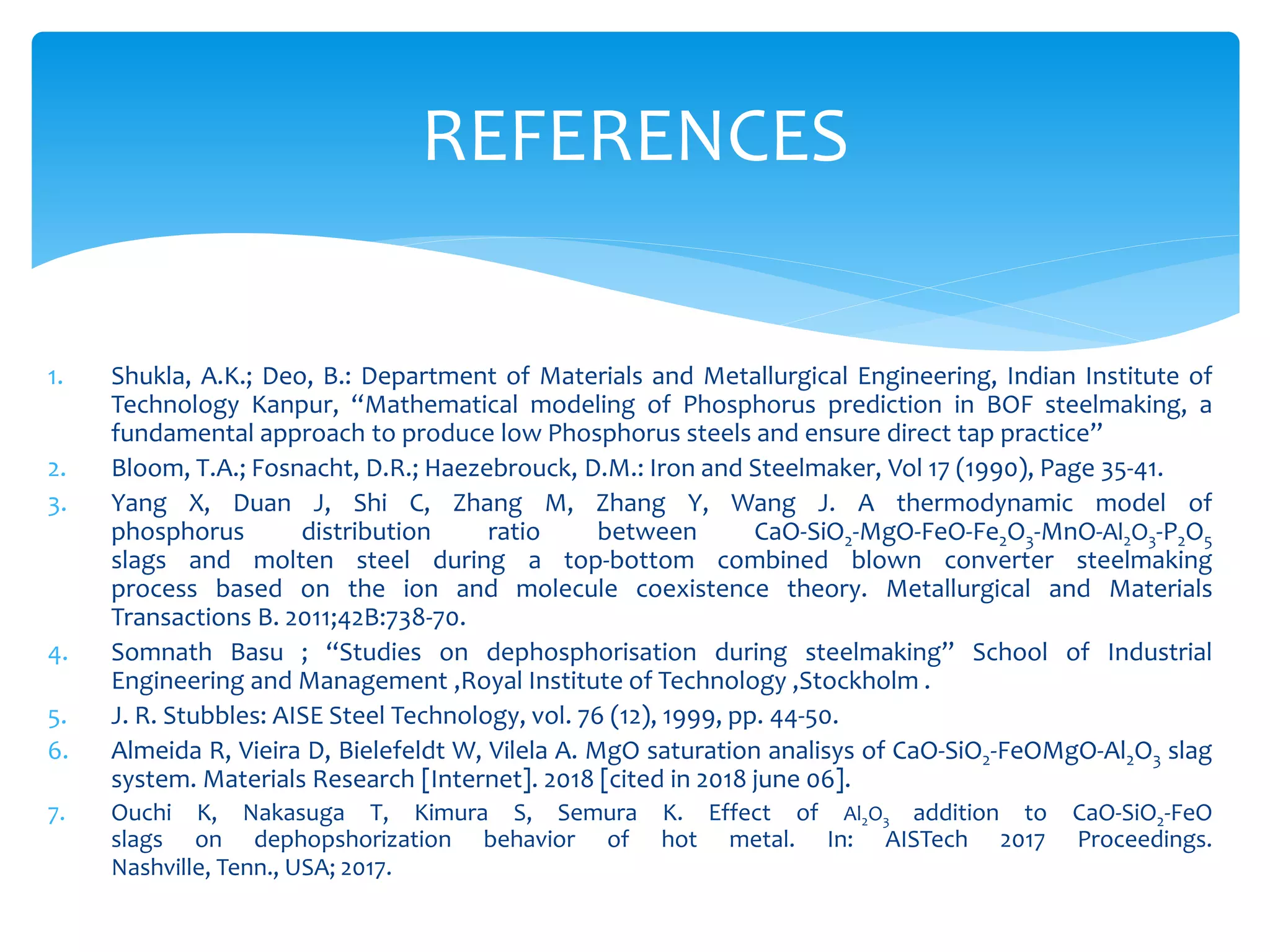 Effect Of CaO, FeO, MgO, SiO2 and Al2O3 Content of Slag on ...