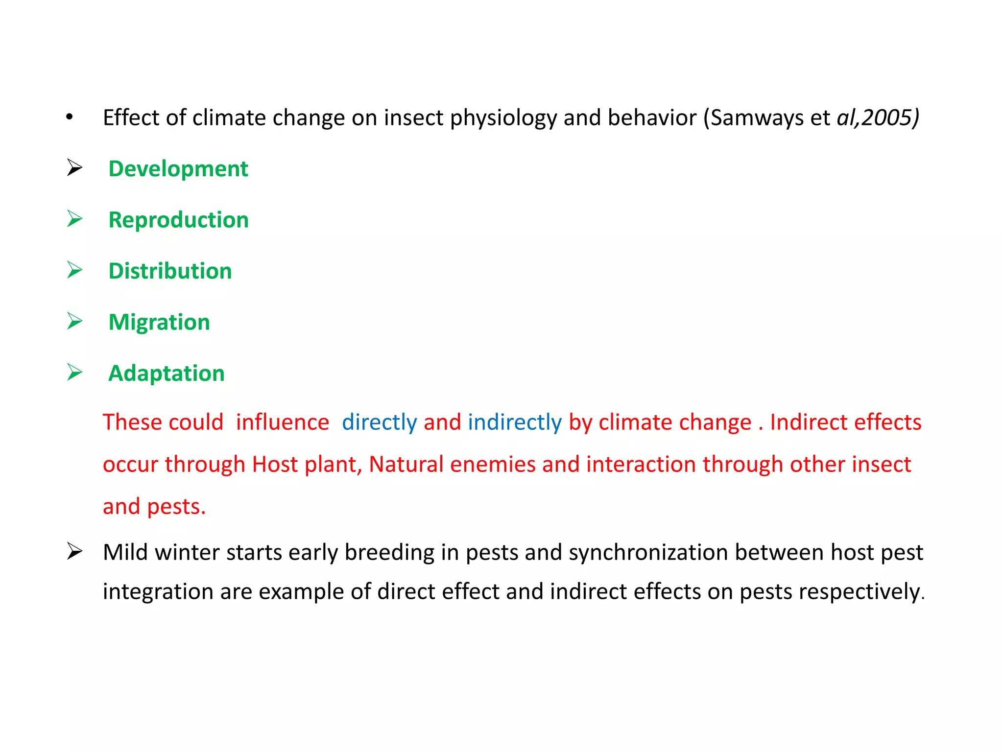 Effect of climate change on crop pest interaction | PPTX
