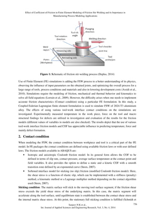 Effect of coefficient of friction in finite element modeling sanjeev n k | PDF