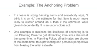 Effect of Cognitive biases in Agile teams | PPTX