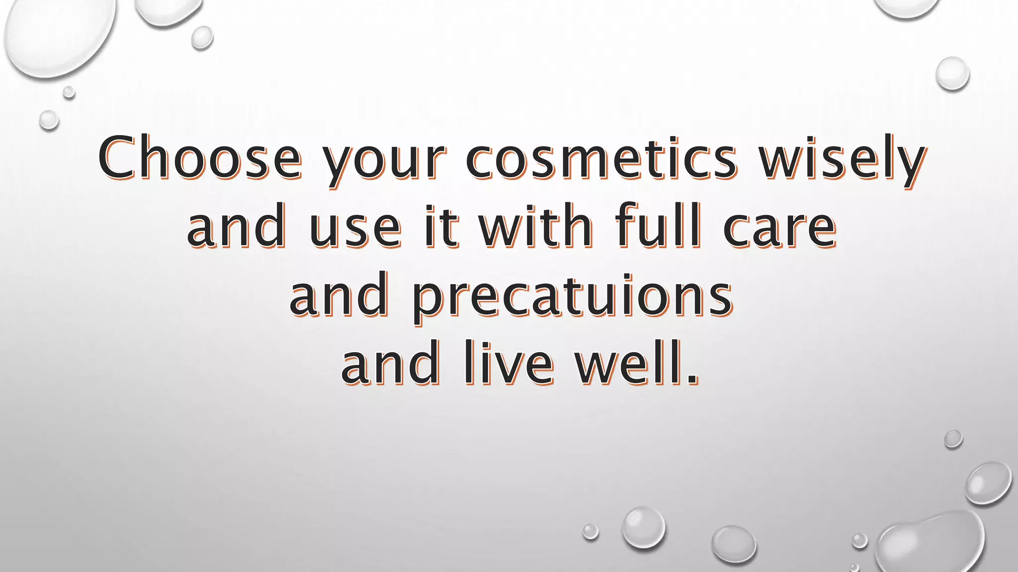 Effect of cosmetics pptx | PPTX
