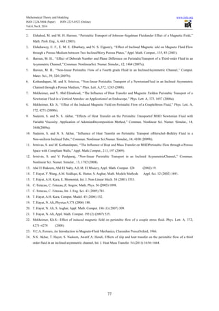 Effect of couple stress fluid on mhd peristaltic motion and | PDF