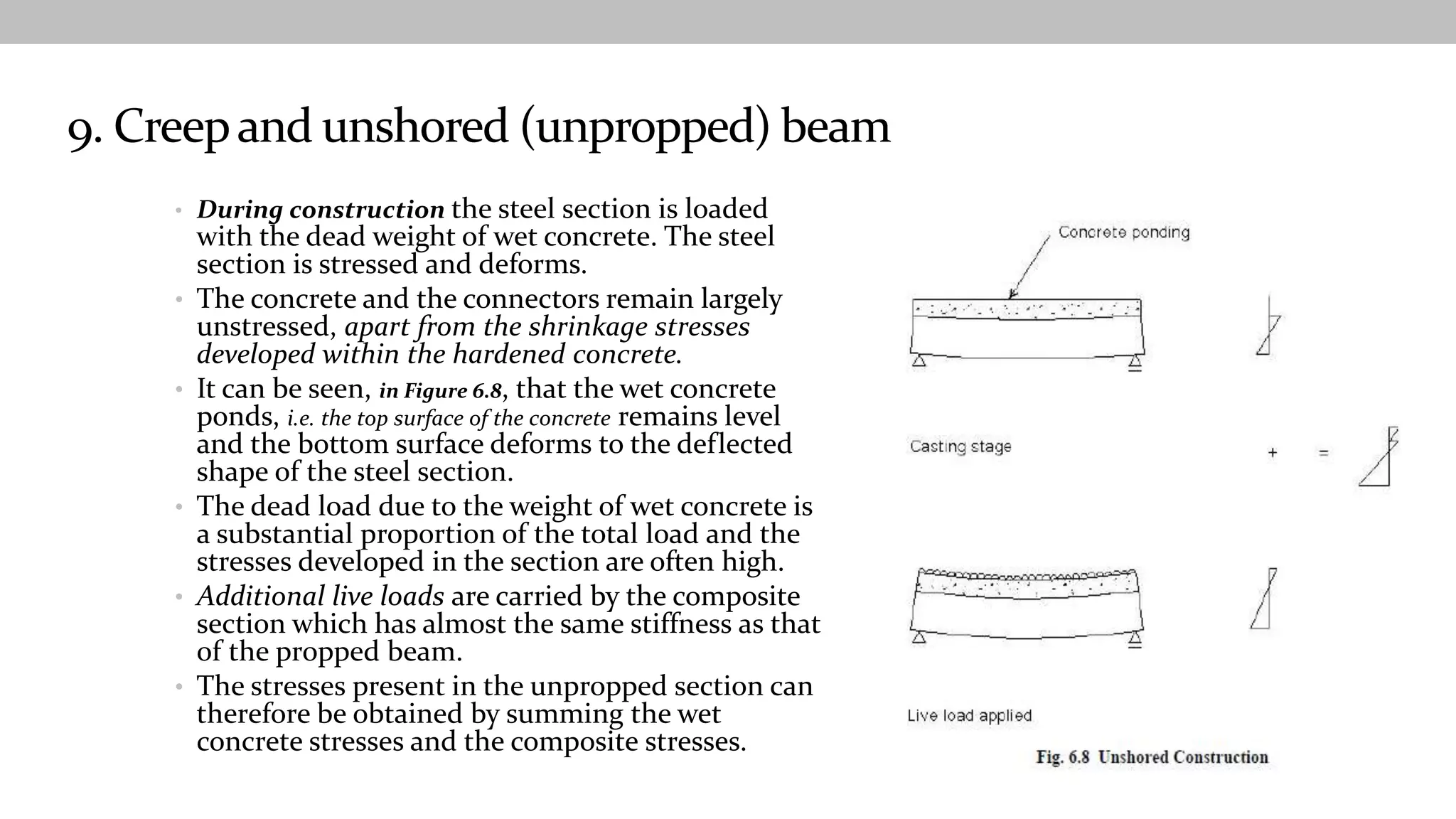 Effect of creep on composite steel concrete section | PPTX