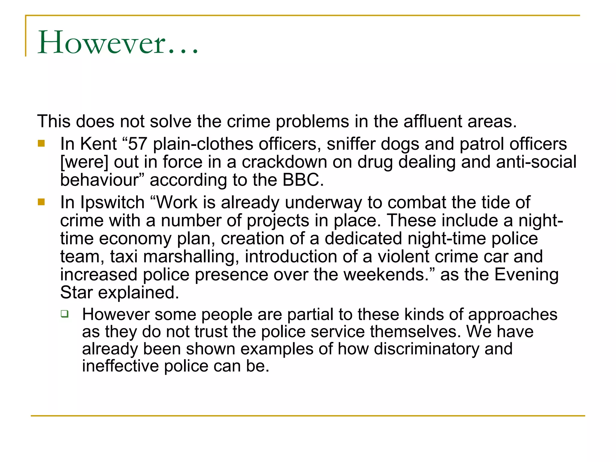 Effect of crime on communities | PPT