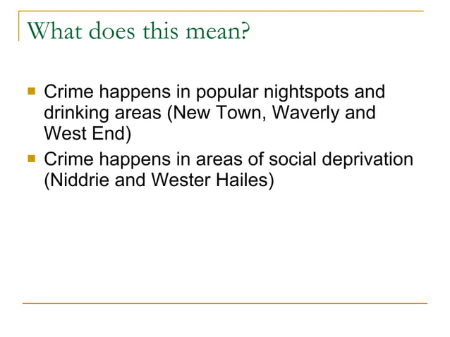 Effect of crime on communities | PPT