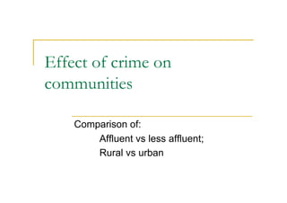 Effect of crime on communities | PDF