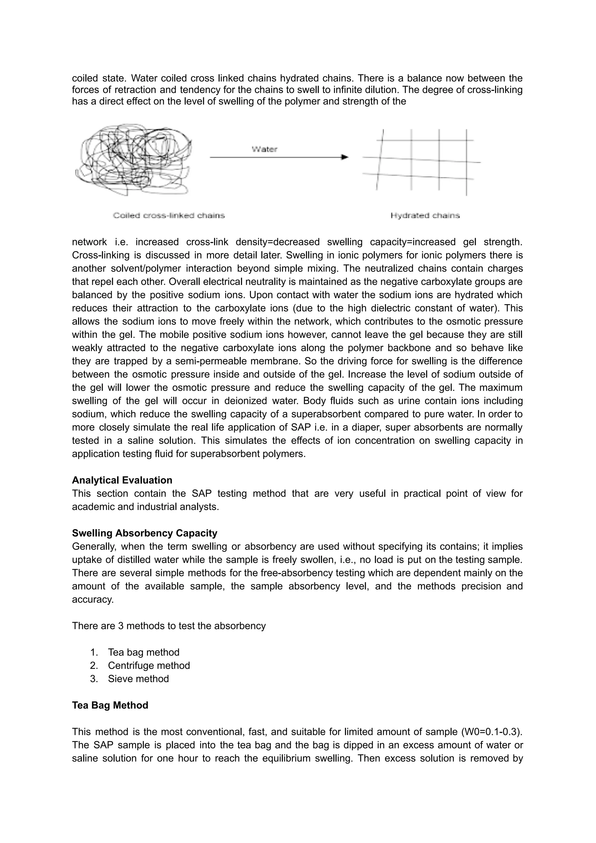 Effect of Cross-Linking Density on Swelling Behavior and Absorption ...