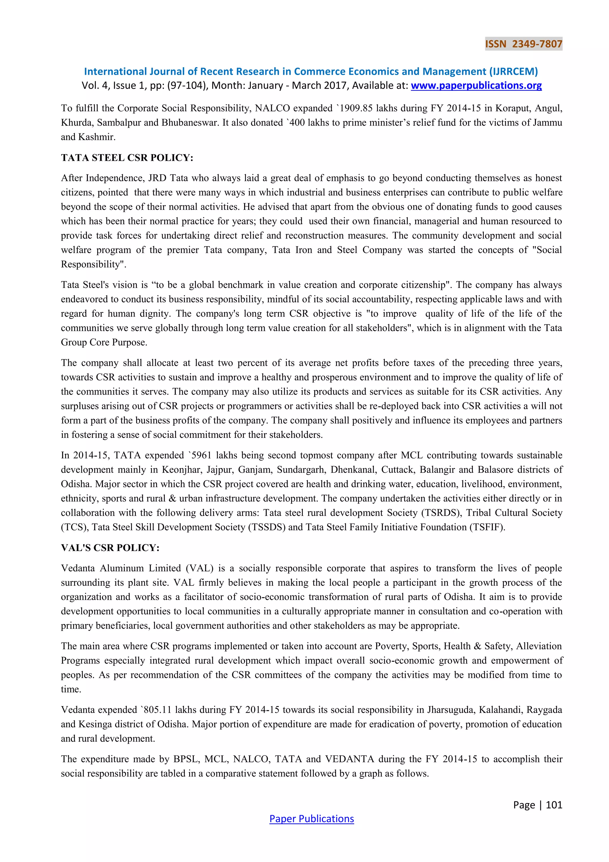 EFFECT OF CSR IN ODISHA | PDF