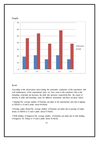 Effect of cultural practices on branching of groundnut report | DOCX