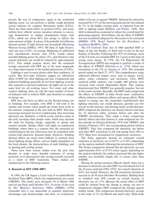Effect of daylight saving time on lighting energy use a literature ...