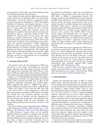 Effect of daylight saving time on lighting energy use a literature ...