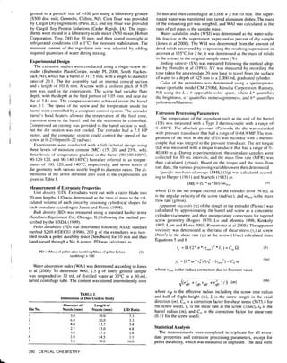 Effect of die dimension on extrusion processing parameters (animal feed) | PDF