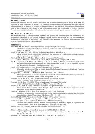 Effect of different fermentation methods on growth indices and serum ...