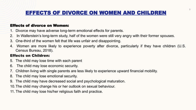 Effect of Divorce on Women and Children .pptx
