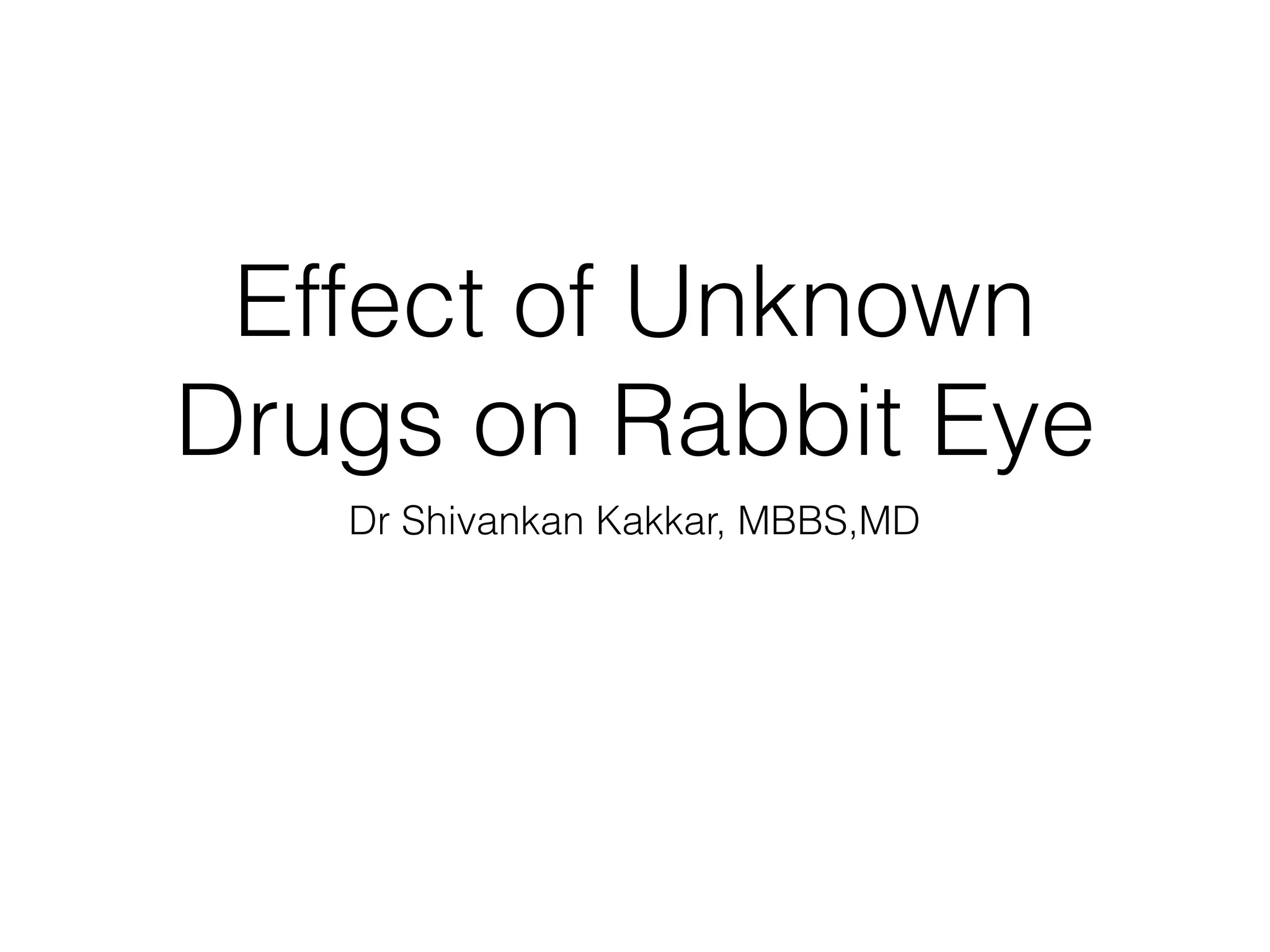 Effect of drugs on rabbits eye | PDF