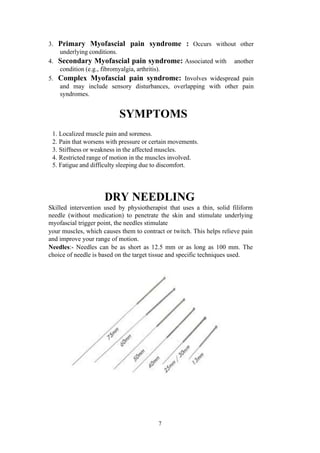 EFFECT OF DRY NEEDLING IN MYOFASCIAL PAIN SYNDROME 2020-2024 | PDF