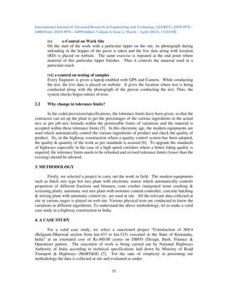 Effect of e quality control on tolerance limits in wmm & dbm in highway ...