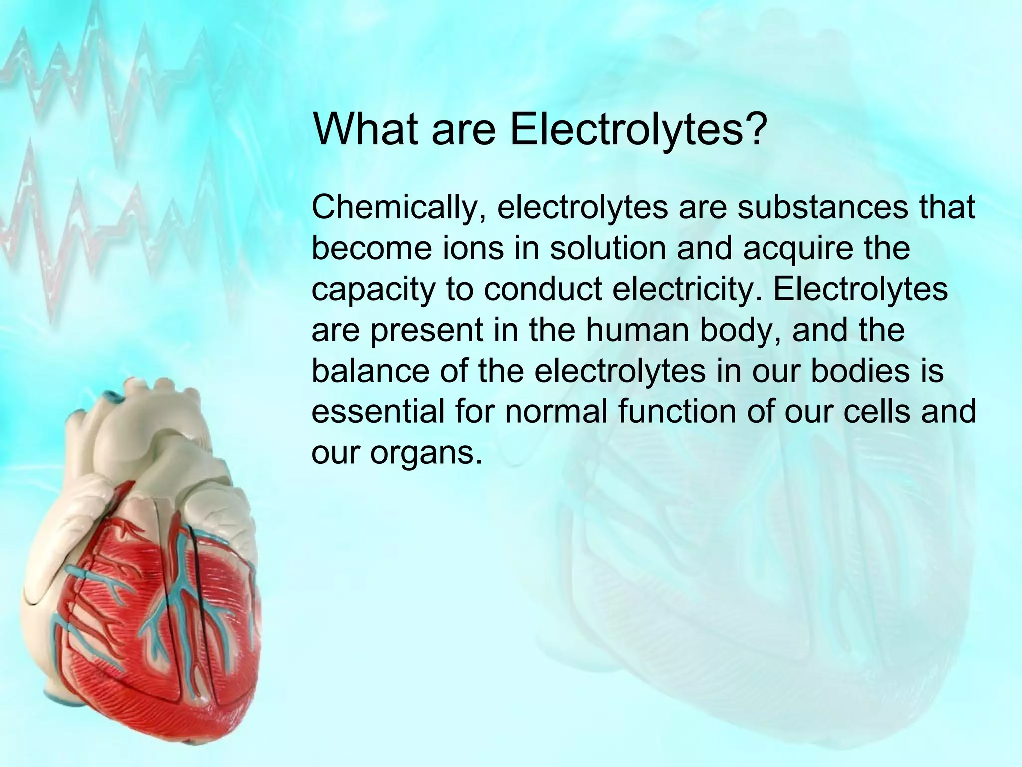 Effect of electrolytes on cardiac rhythm | PPT