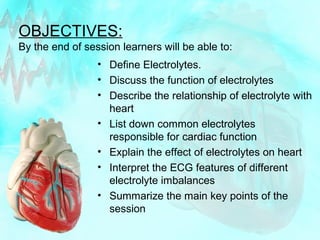Effect of electrolytes on cardiac rhythm | PPT