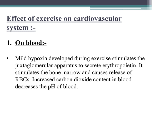 Effect of exercise on CardioVascular System | PPTX