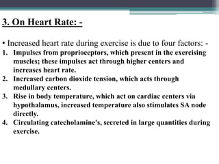 Effect of exercise on CardioVascular System | PPTX