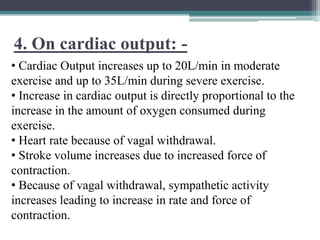 Effect of exercise on CardioVascular System | PPTX