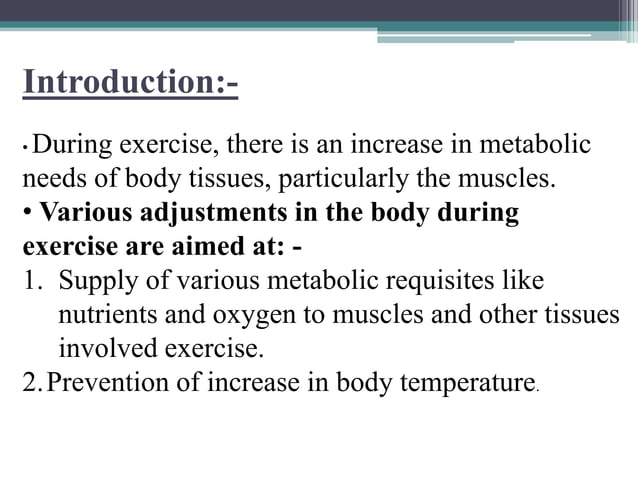 Effect of exercise on CardioVascular System | PPTX