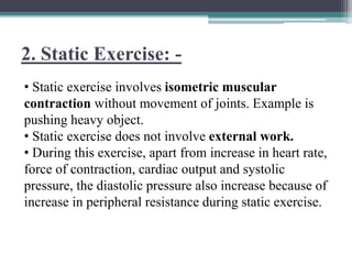 Effect of exercise on CardioVascular System | PPTX