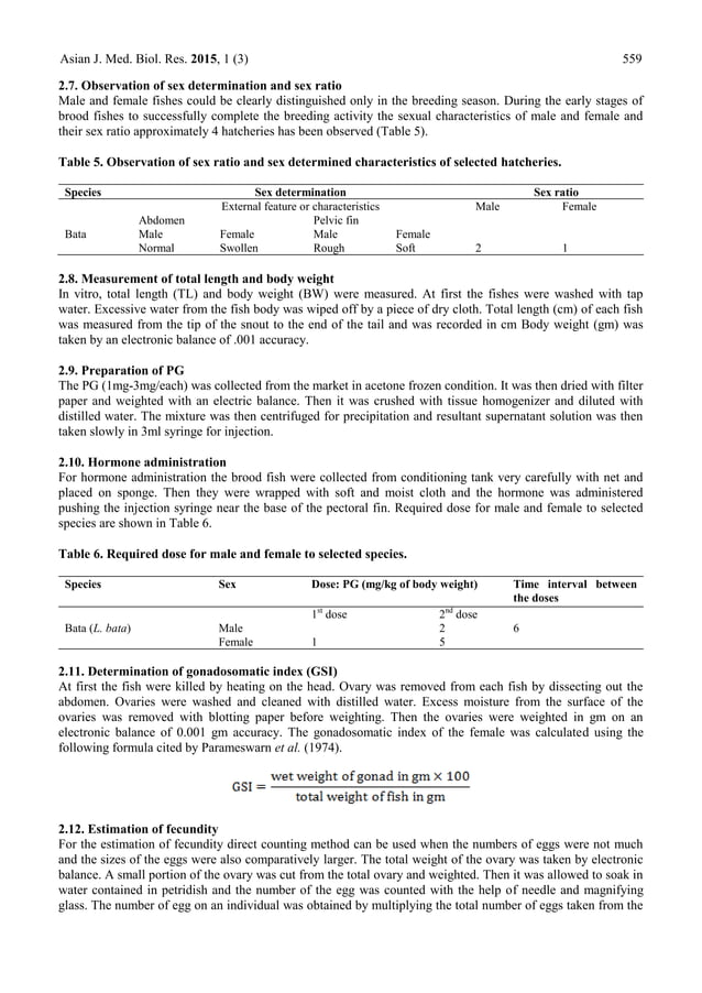 Effect of feeding management of broodstock on breeding performance of ...