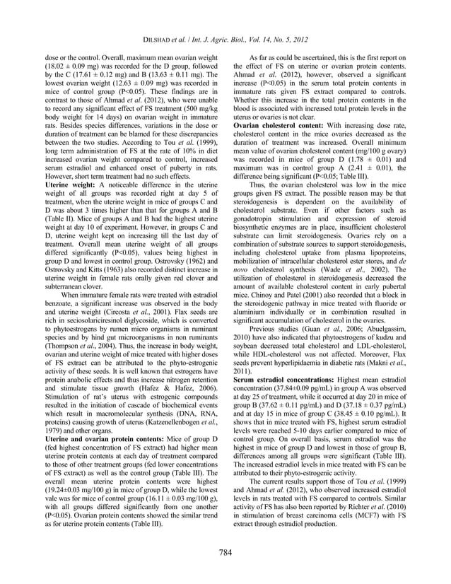 Effect of flax seeds (linum usitatissimum) on uterine and | PDF