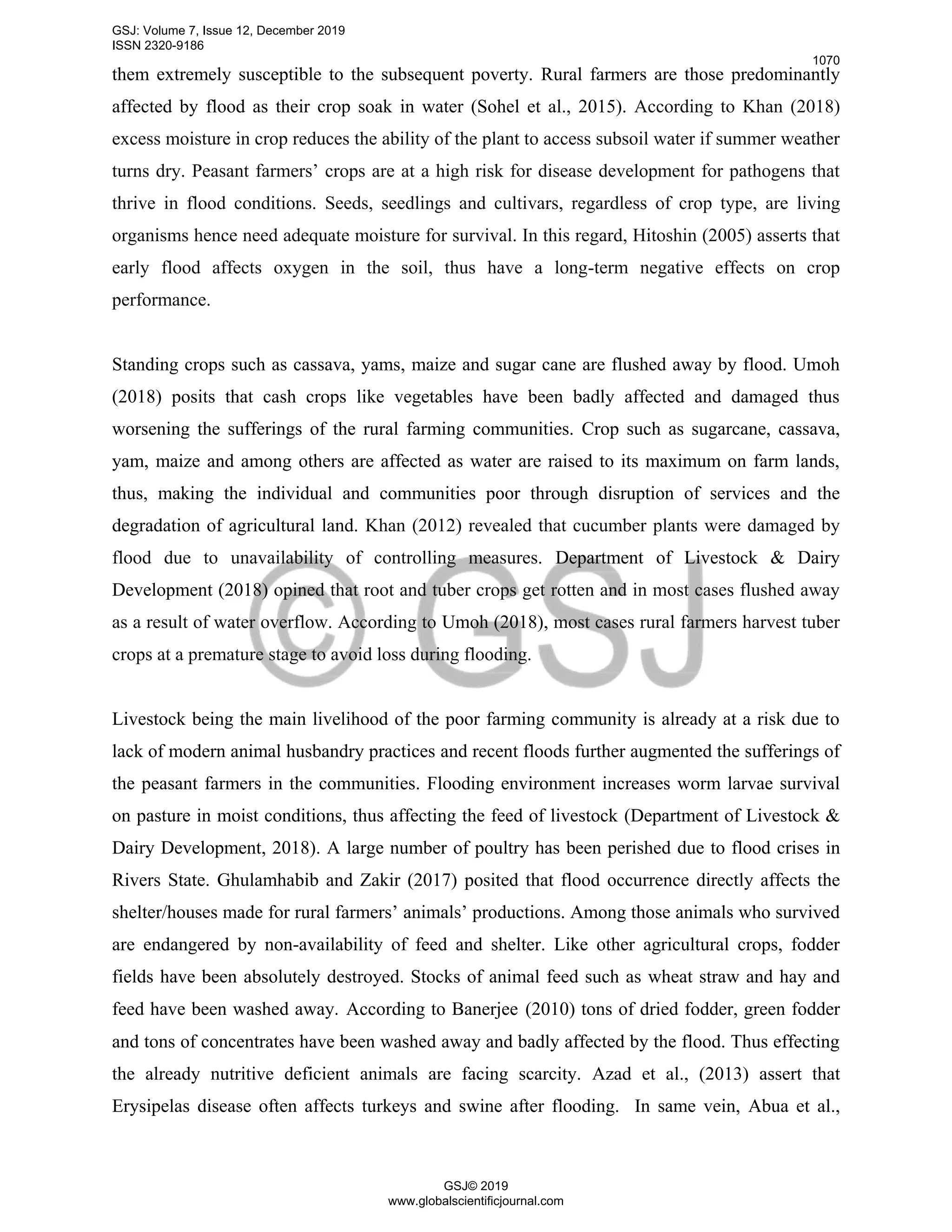 Effect of Flooding in Ahoada | PDF