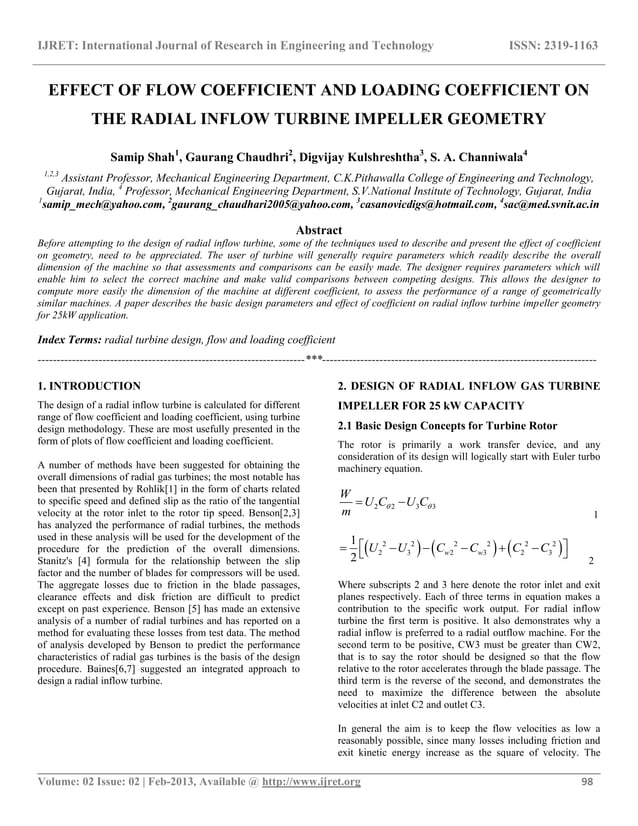Effect of flow coefficient and loading coefficient on | PDF