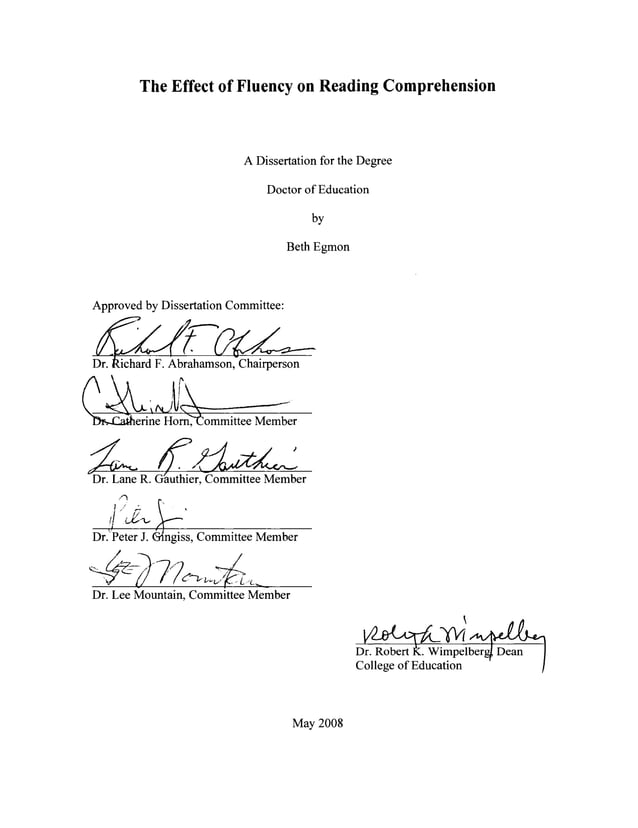 Effect of fluency on reading comprehension | PDF