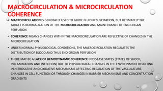 Effect of fluid on Macro & Microcirculation | PPTX