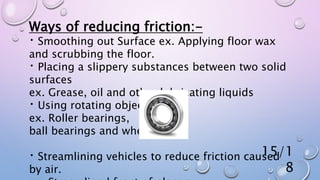 Effect of friction seminar | PPTX | Physics | Science