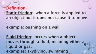 Effect of friction seminar | PPTX