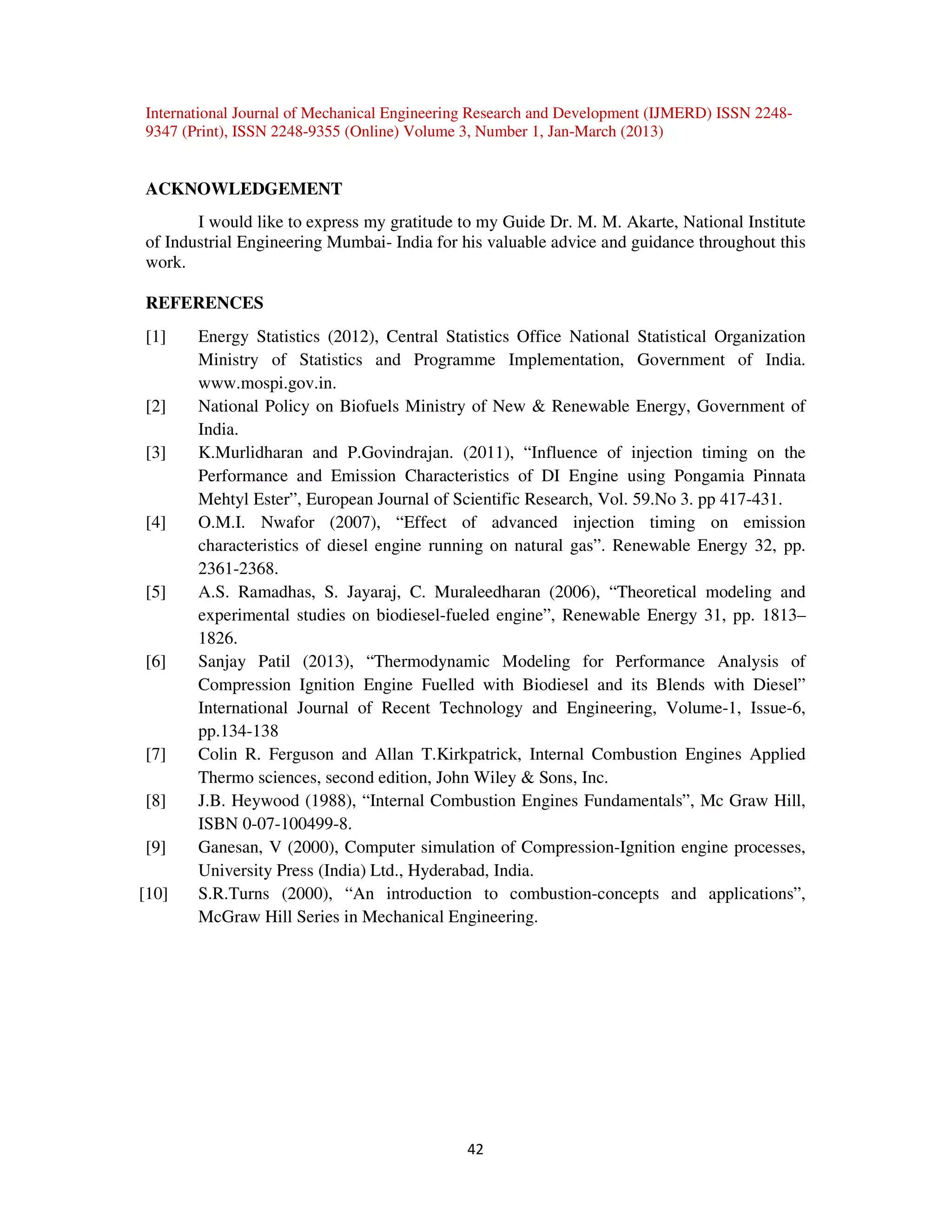 Effect Of Fuel Injection Timing Pdf