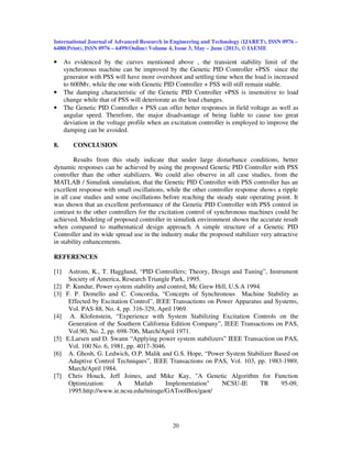Effect of genetic pid power system stabilizer for a synchronous machine | PDF