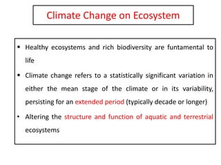 Effect of Global Climate Change on Natural Ecosystem and its Mitigation ...