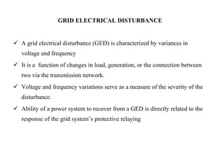 Effect Of Grid Disturbance On Plant Dynamics | PPT