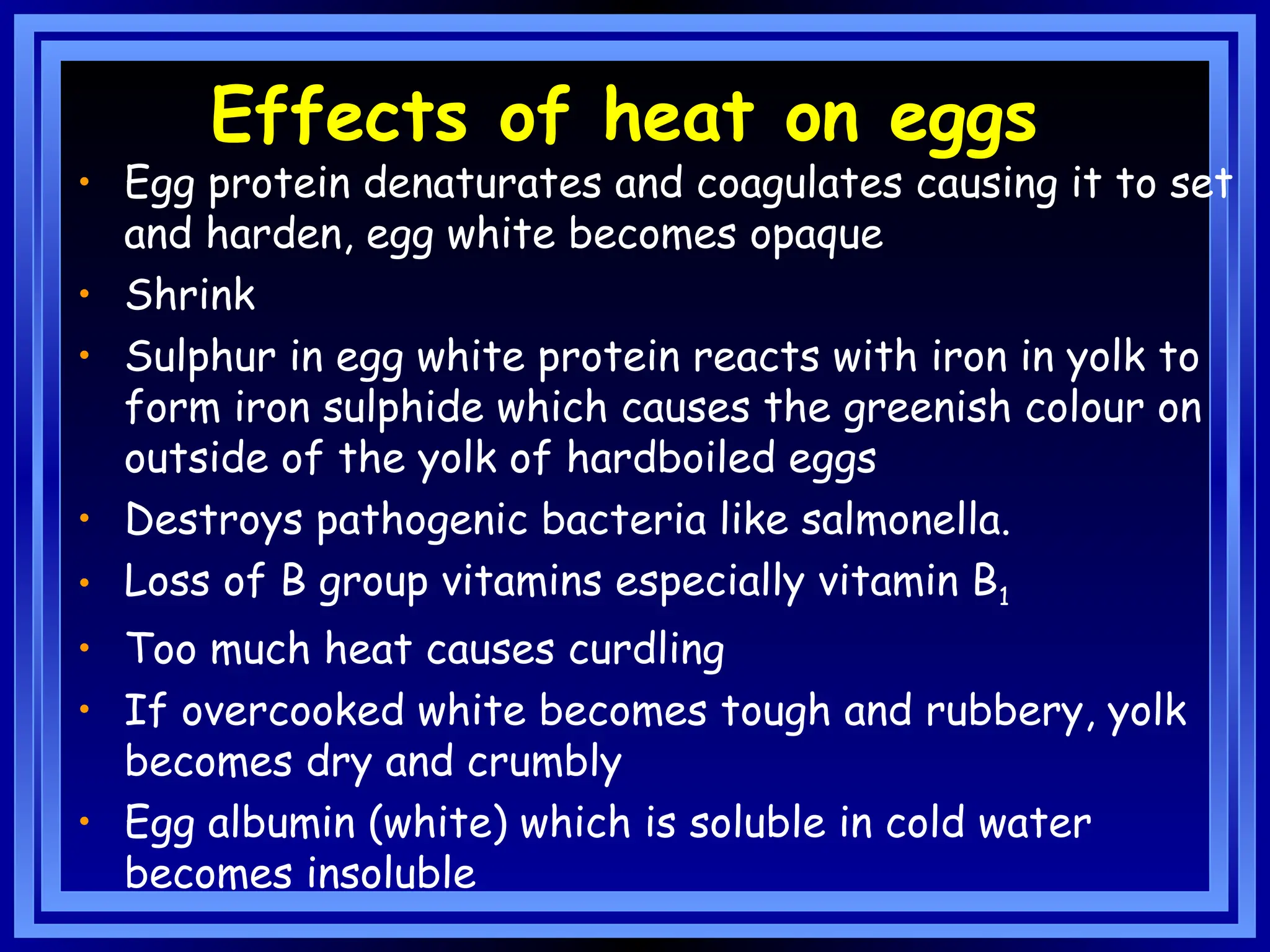 Effect of heat on eggs that will help learners | PPT