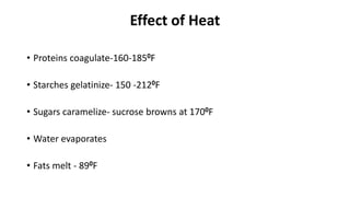 Effect of heat on foods | PPTX