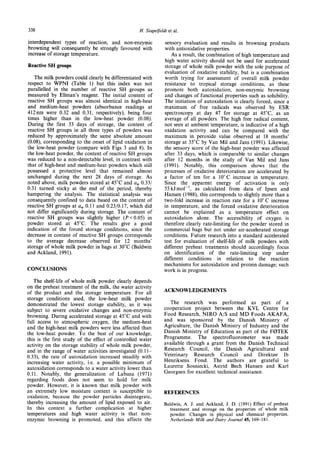 Effect of heat treatment, water activity and storage temperature on the ...