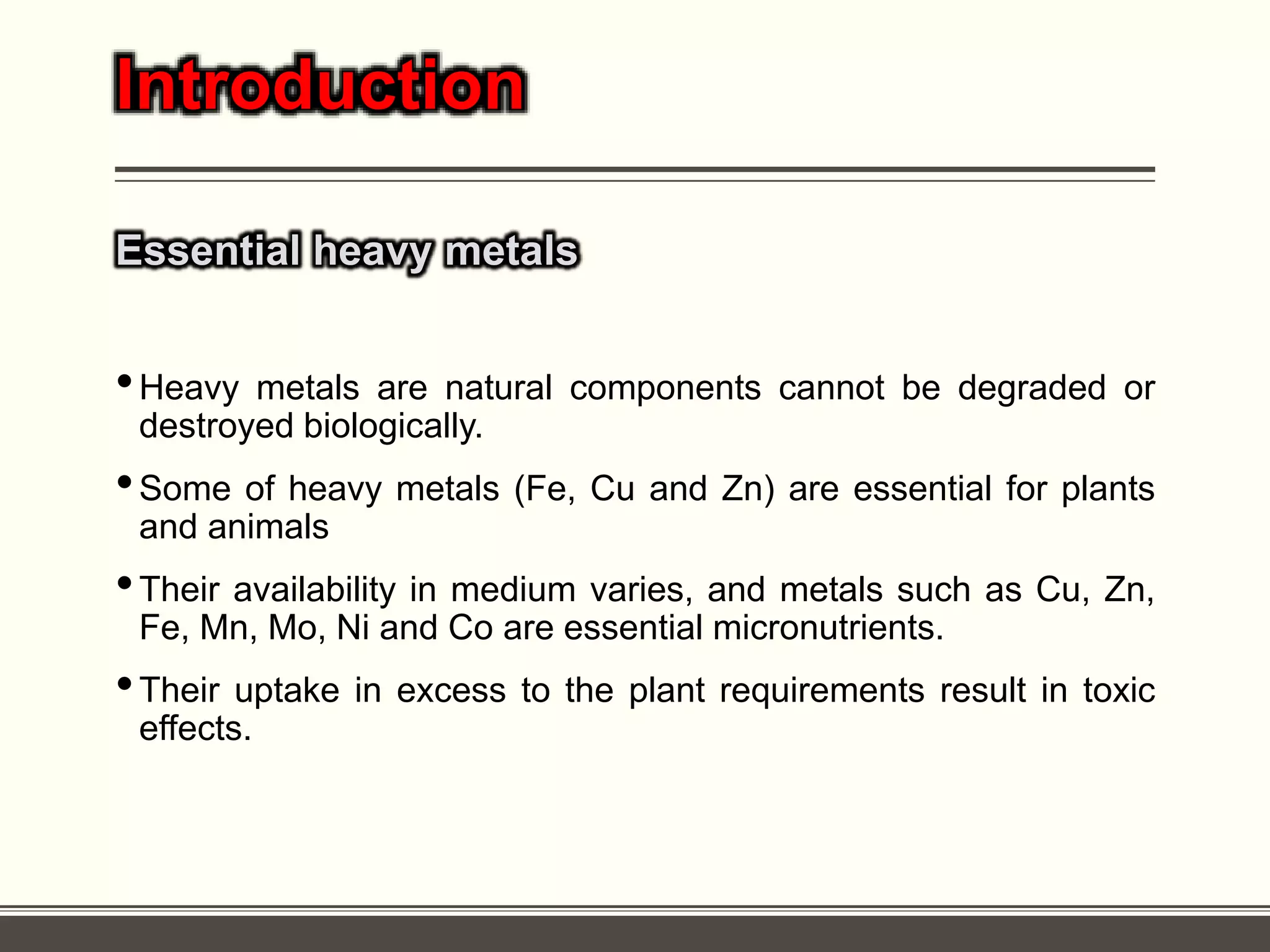 Effect of Heavy Metals on Plants | PPTX