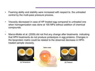 Effect of high pressure processing on protein and starch | PPTX
