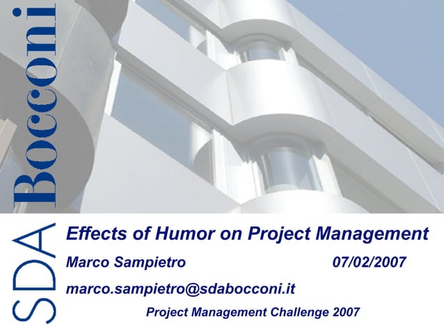 Effect of humor on project management